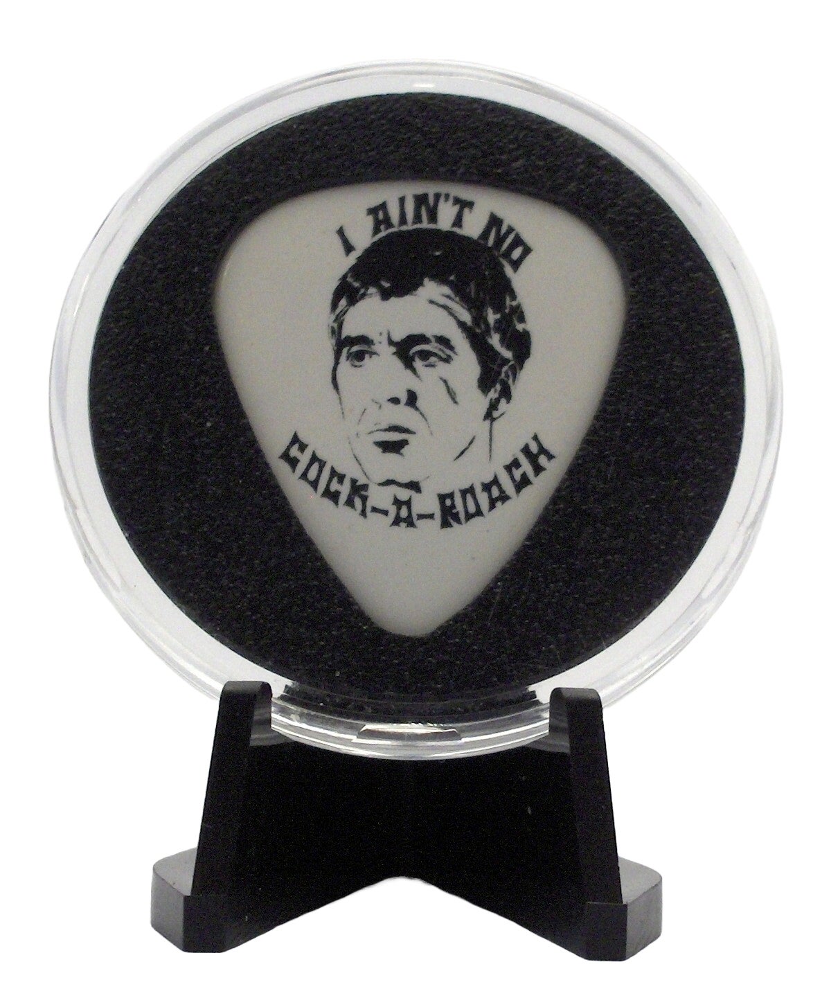Scarface Cock-A-Roach Guitar Pick + Guitar Pick Display | Buffalo Music ...
