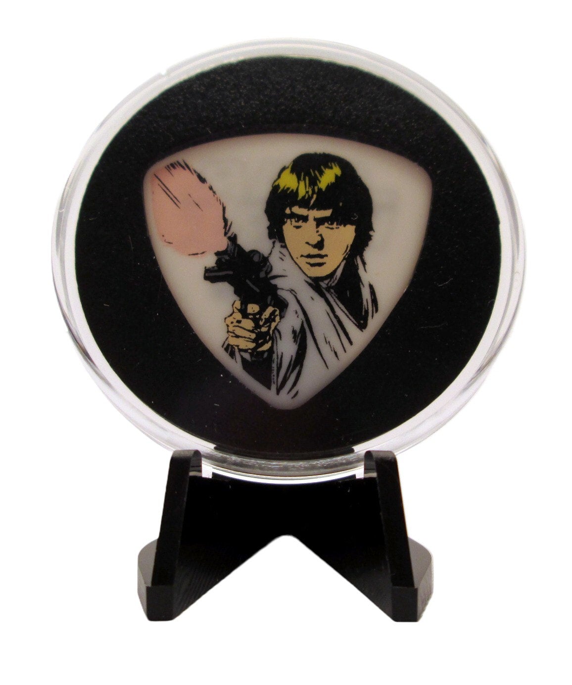 Original Star Wars Luke Skywalker Guitar Pick #6 + Guitar Pick Display ...