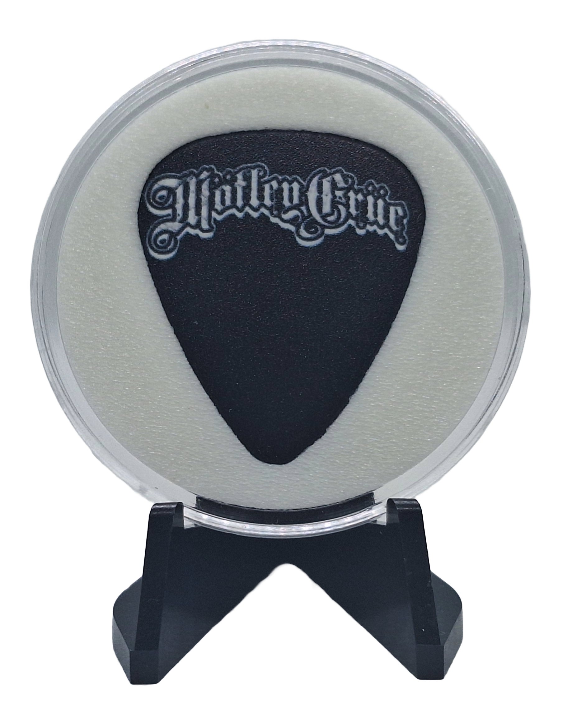 Motley Crue 2008-2011 Logo Guitar Pick (6/6) + Guitar Pick Display ...