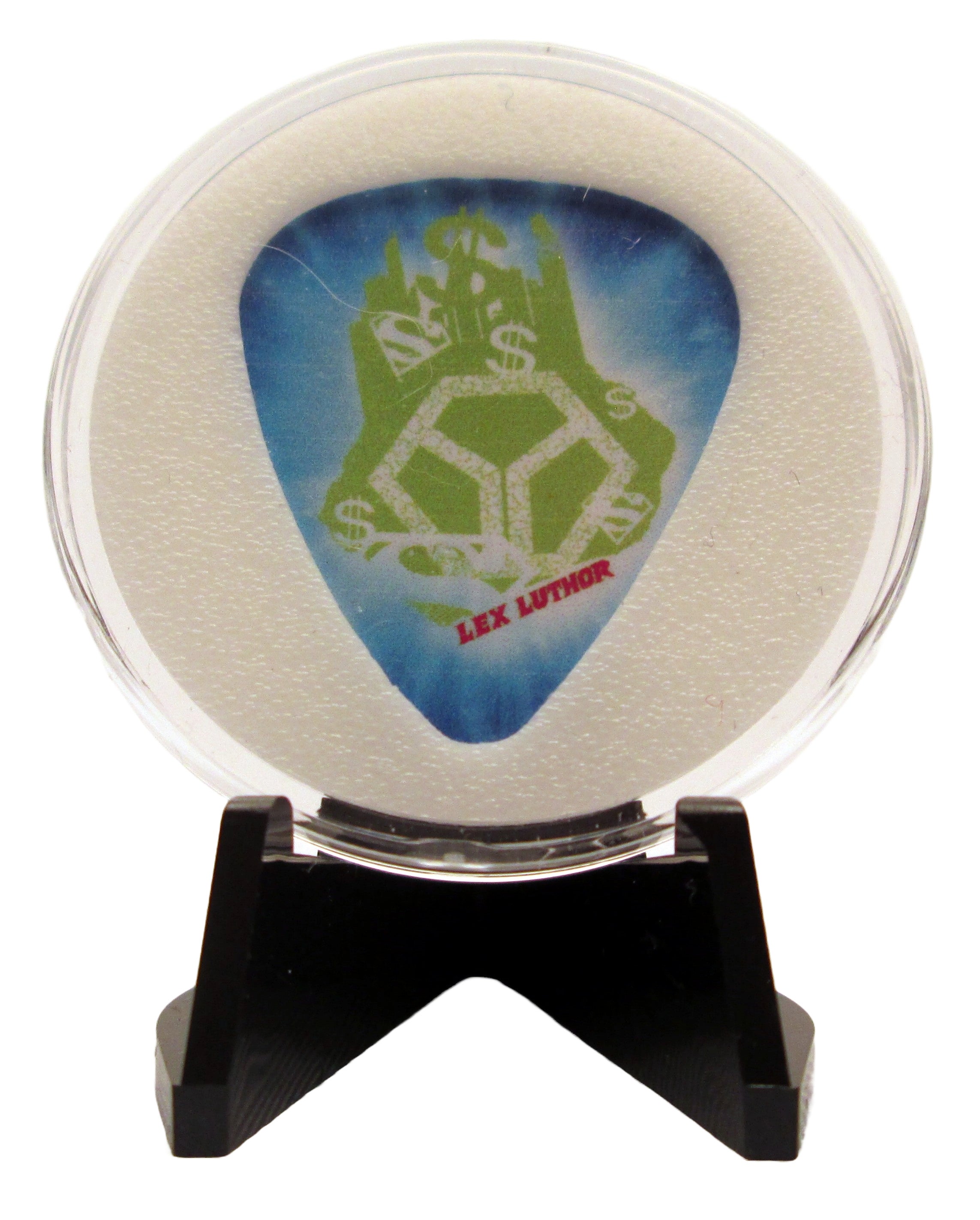 DC Comics Lex Luthor Logo Guitar Pick + Guitar Pick Display | Buffalo ...