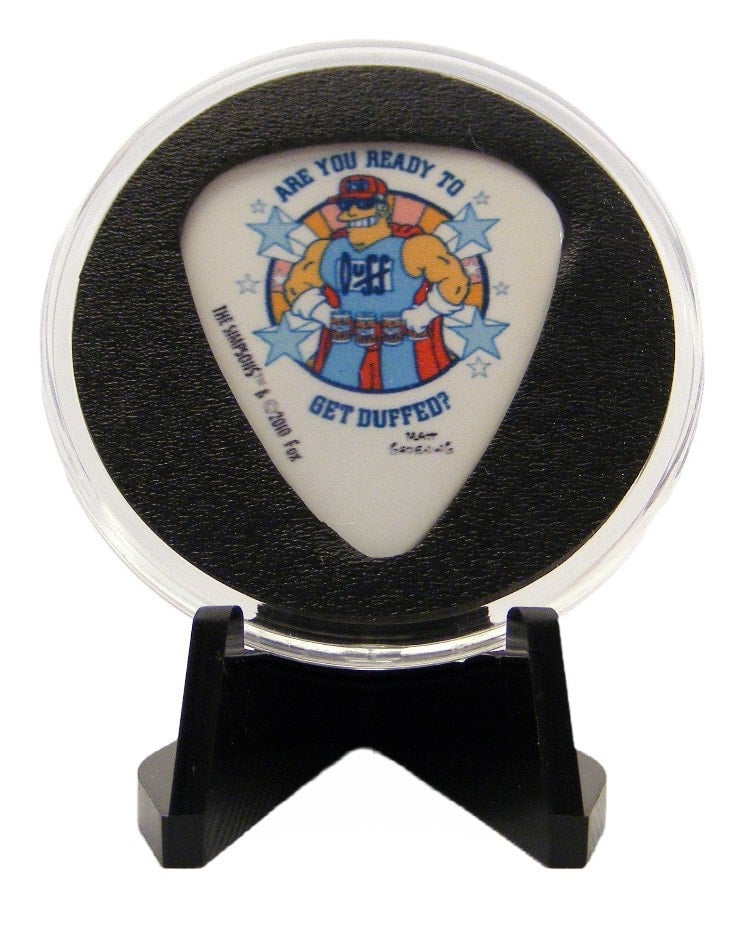 The Simpsons Guitar Pick #18 (Duff) + Guitar Pick Display | Buffalo ...